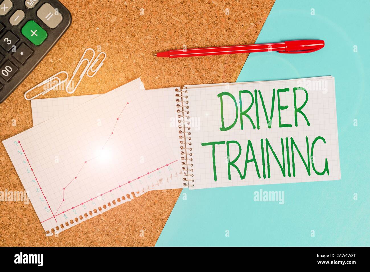 Handwriting text writing Driver Training. Conceptual photo course of ...