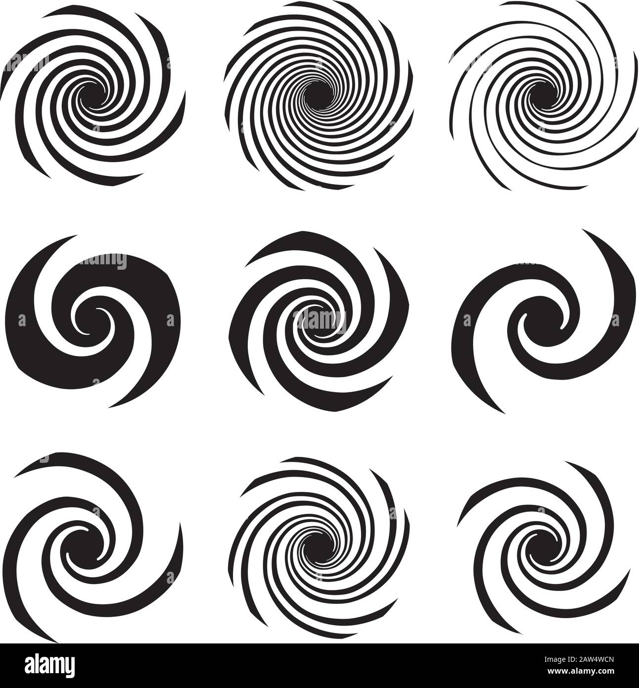 Collection of vector spirals Stock Vector Image & Art - Alamy
