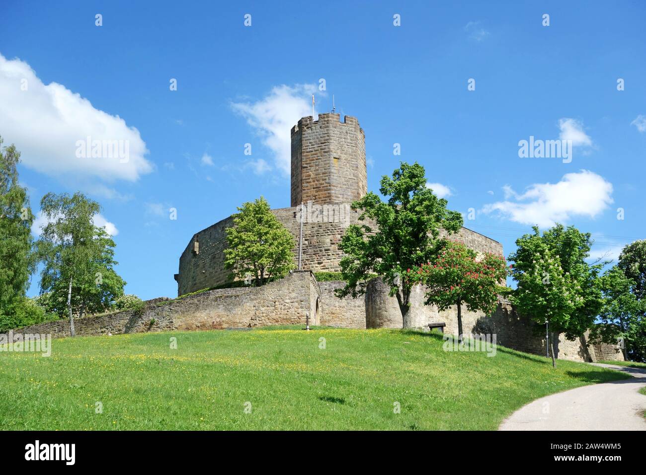 Castle Steinsberg, "The compass of the Kraichgau", near Sinsheim ...