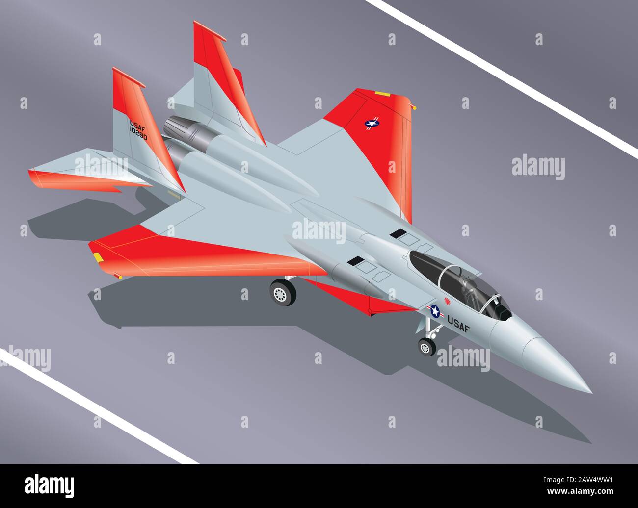 United states military f 15 fighter jet Stock Vector Images - Alamy
