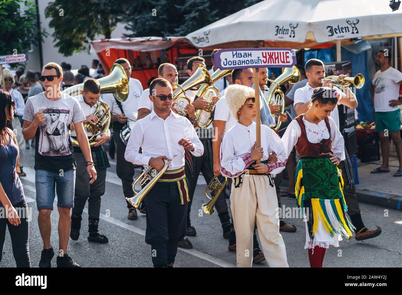 Trumpet Festival in Guca Serbia Stock Photo - Alamy