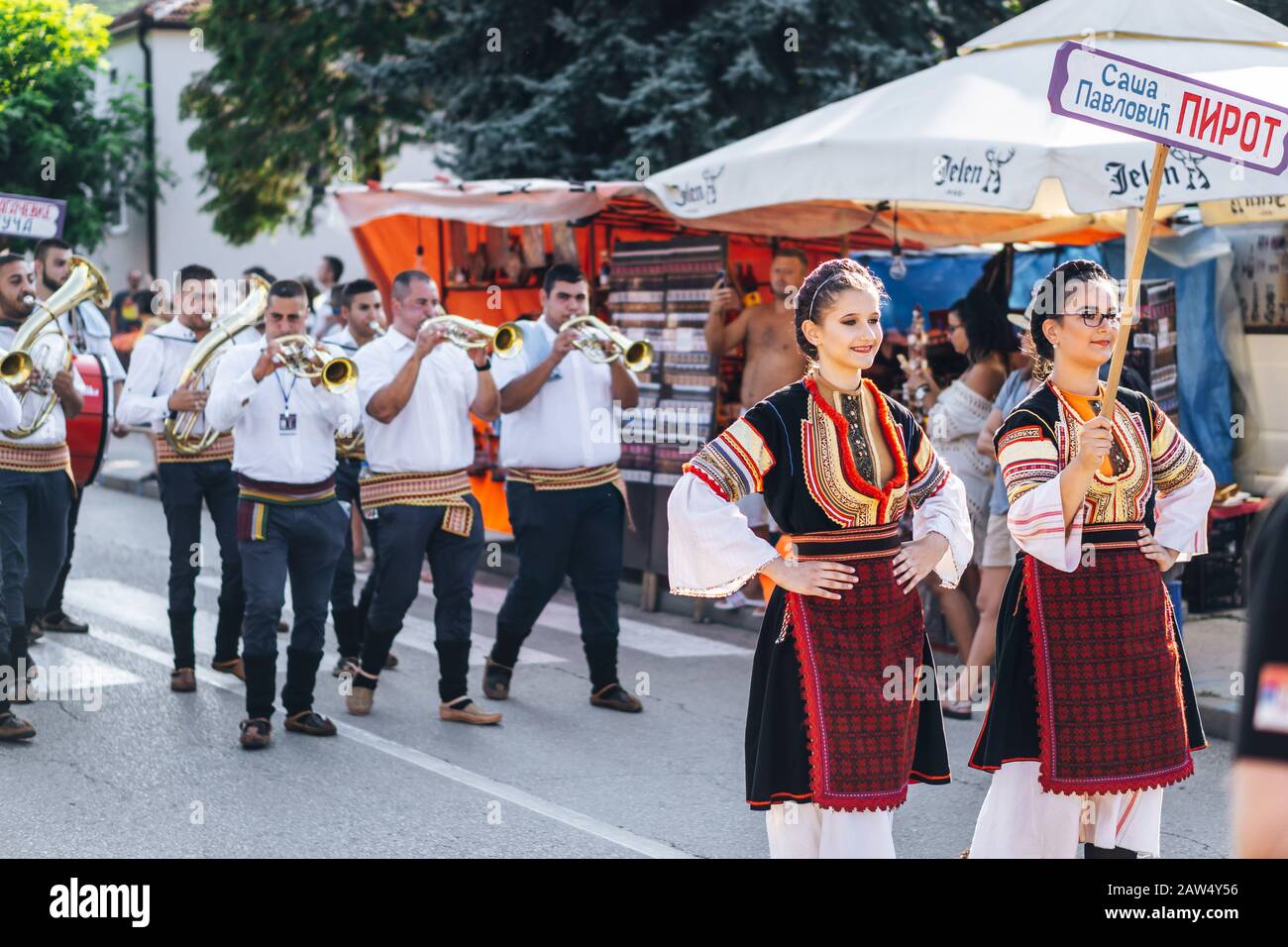 Trumpet Festival in Guca Serbia Stock Photo - Alamy