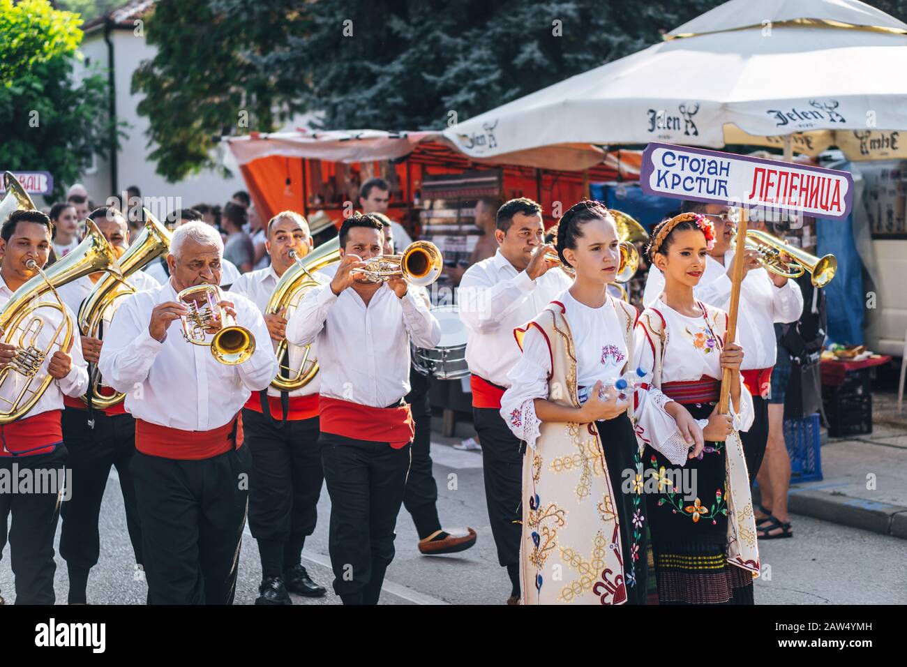 Trumpet Festival in Guca Serbia Stock Photo - Alamy