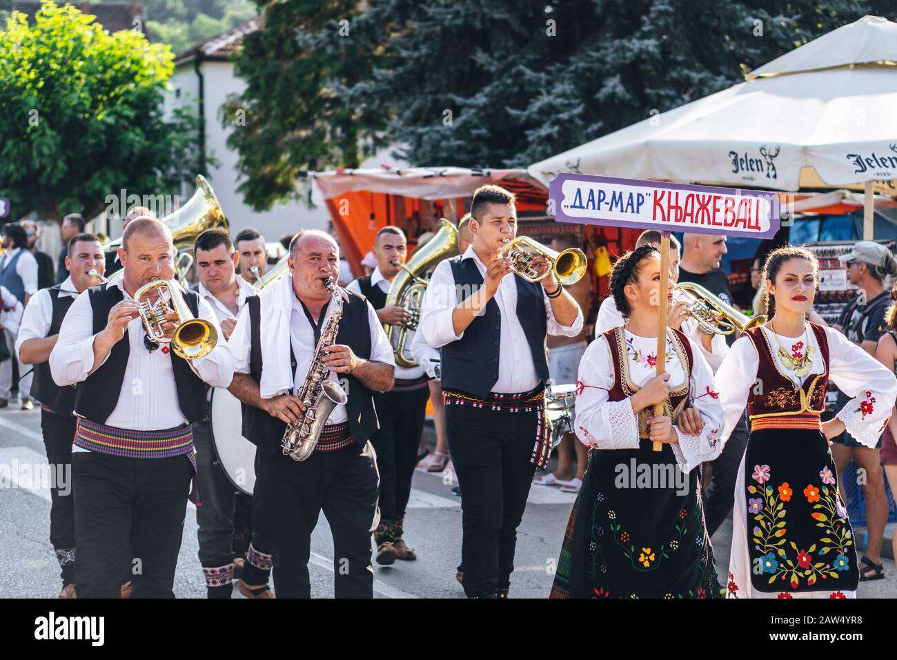 Trumpet Festival in Guca Serbia Stock Photo - Alamy