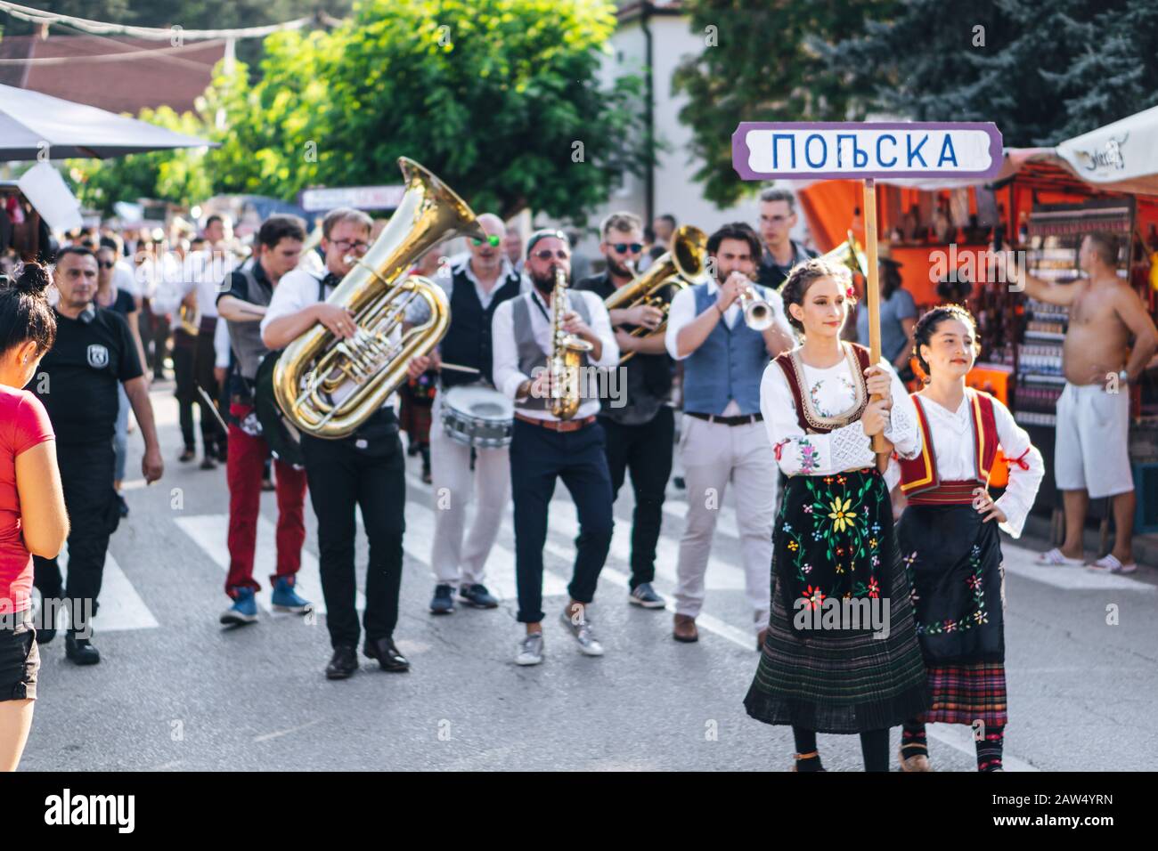 Trumpet Festival in Guca Serbia Stock Photo - Alamy