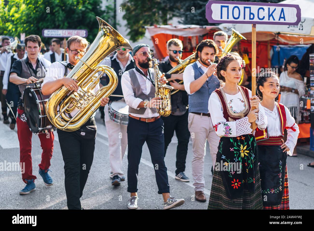 Trumpet Festival in Guca Serbia Stock Photo - Alamy