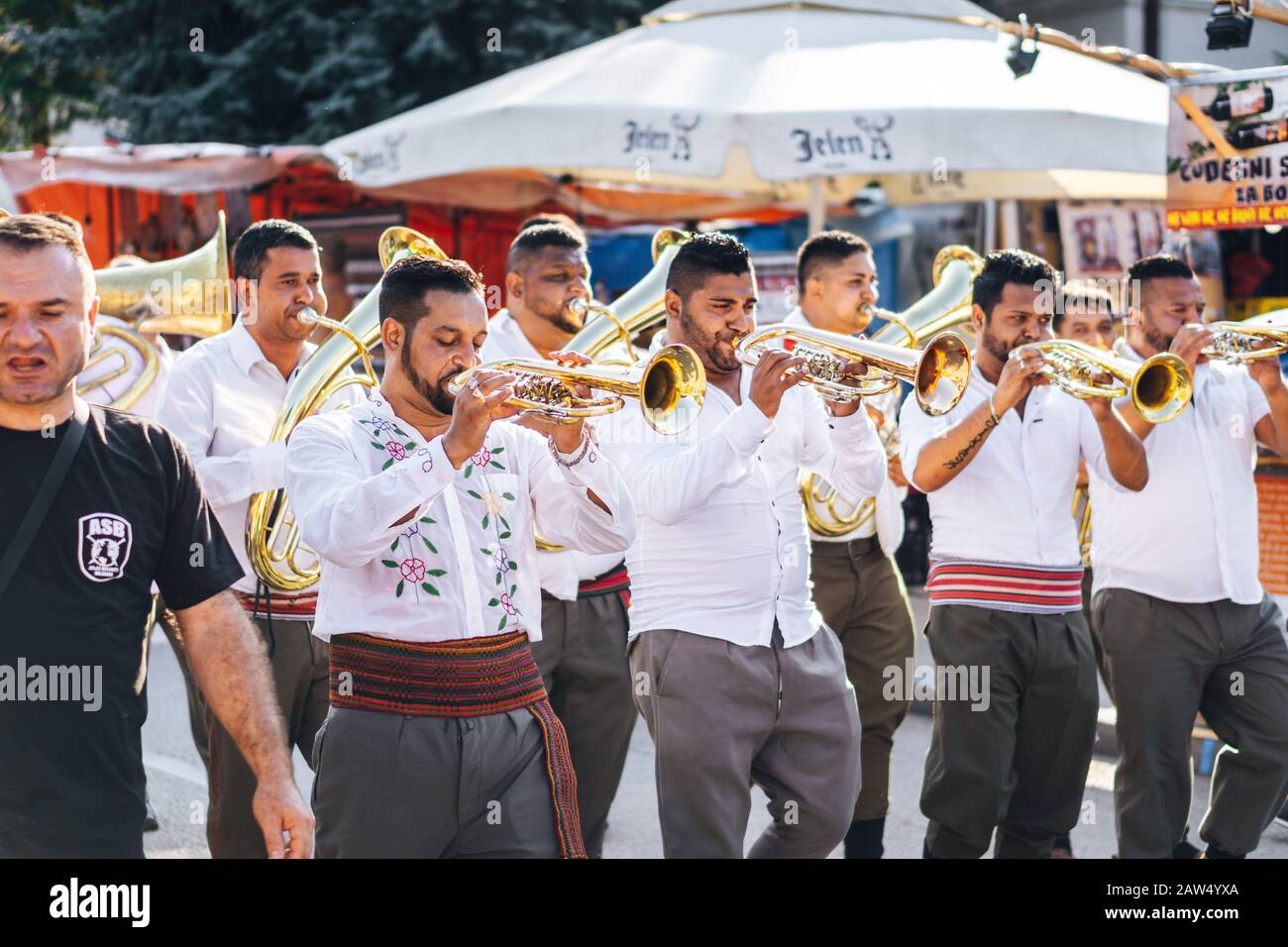 Trumpet Festival in Guca Serbia Stock Photo - Alamy