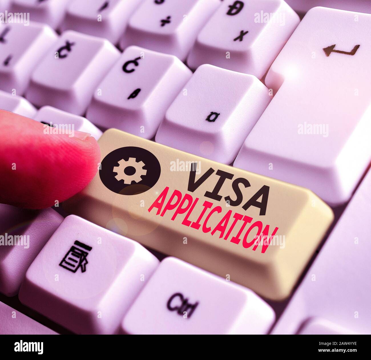 Word writing text Visa Application. Business photo showcasing an ...