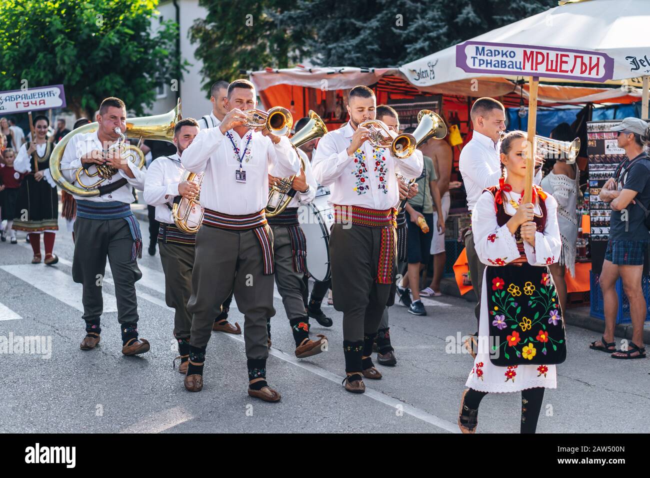Trumpet Festival in Guca Serbia Stock Photo - Alamy