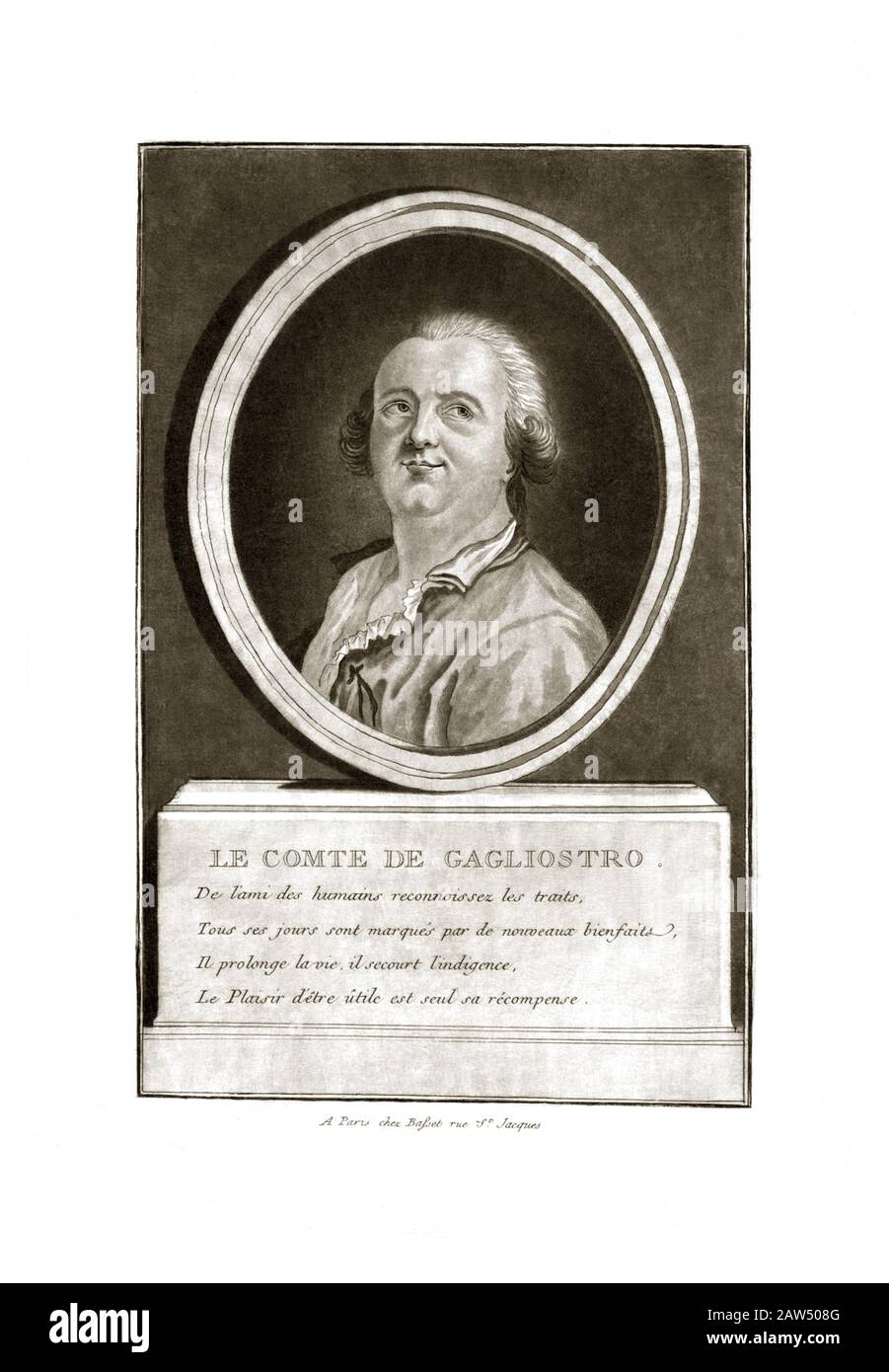1790 ca , FRANCE : Alessandro CONTE DI CAGLIOSTRO ( born GIUSEPPE ...
