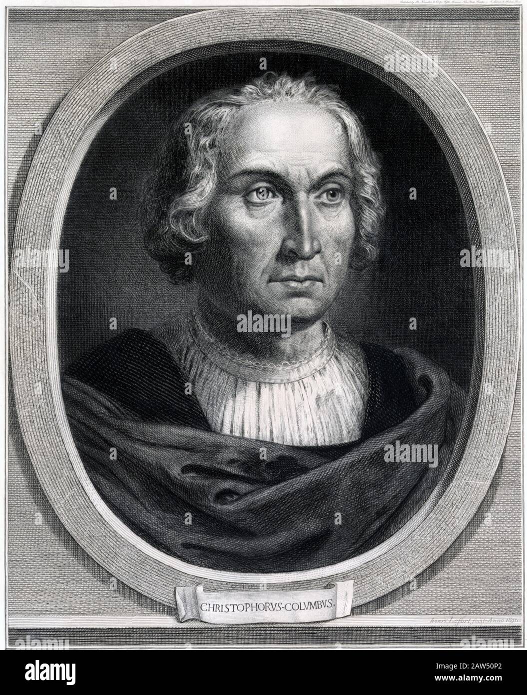 1891 , FRANCE : The italian esplorer CHRISTOPHER COLUMBUS ( CRISTOFORO ...