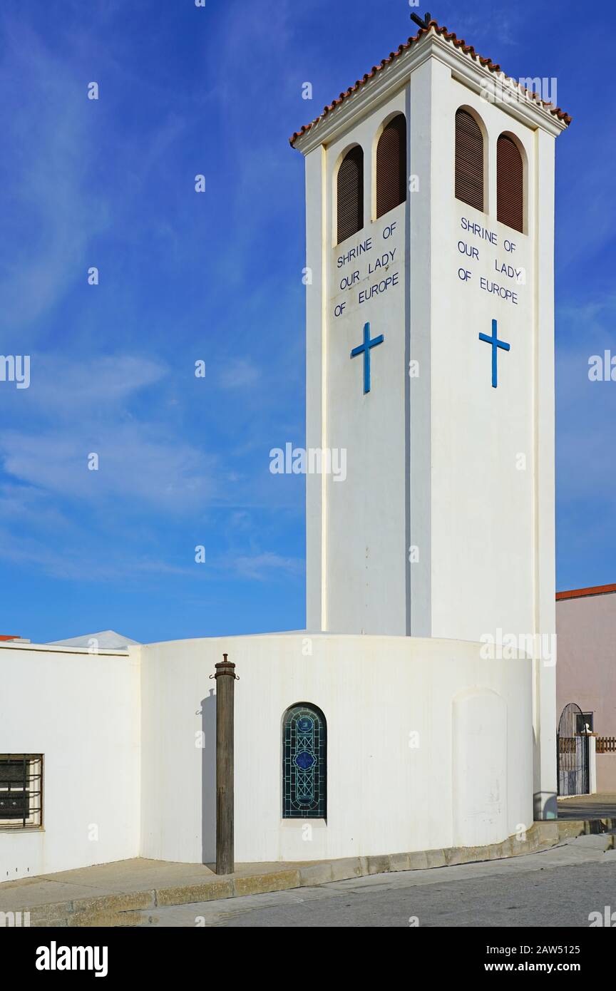 GIBRALTAR, UNITED KINGDOM -29 APR 2019- View of the Shrine of our Lady ...