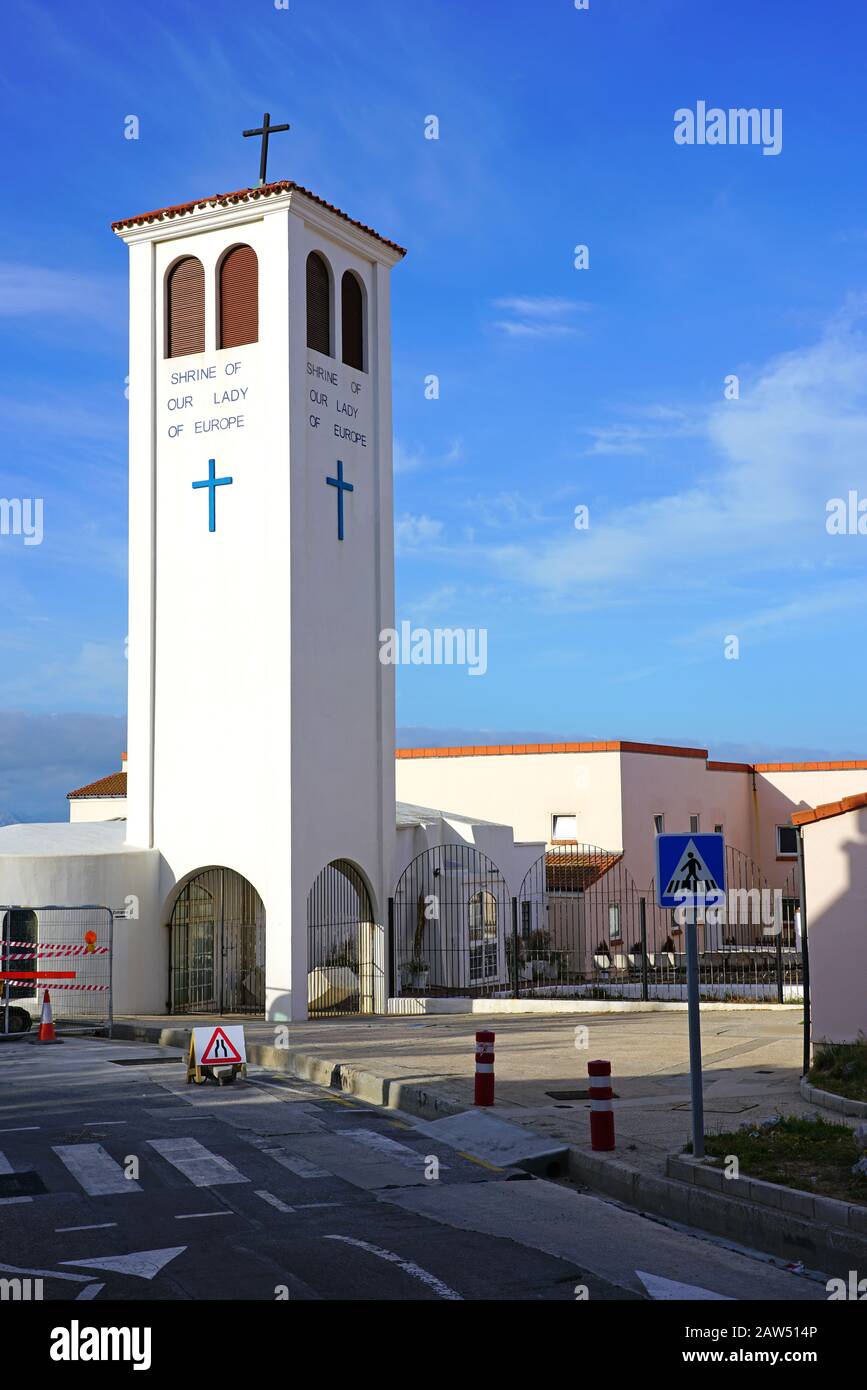 GIBRALTAR, UNITED KINGDOM -29 APR 2019- View of the Shrine of our Lady ...