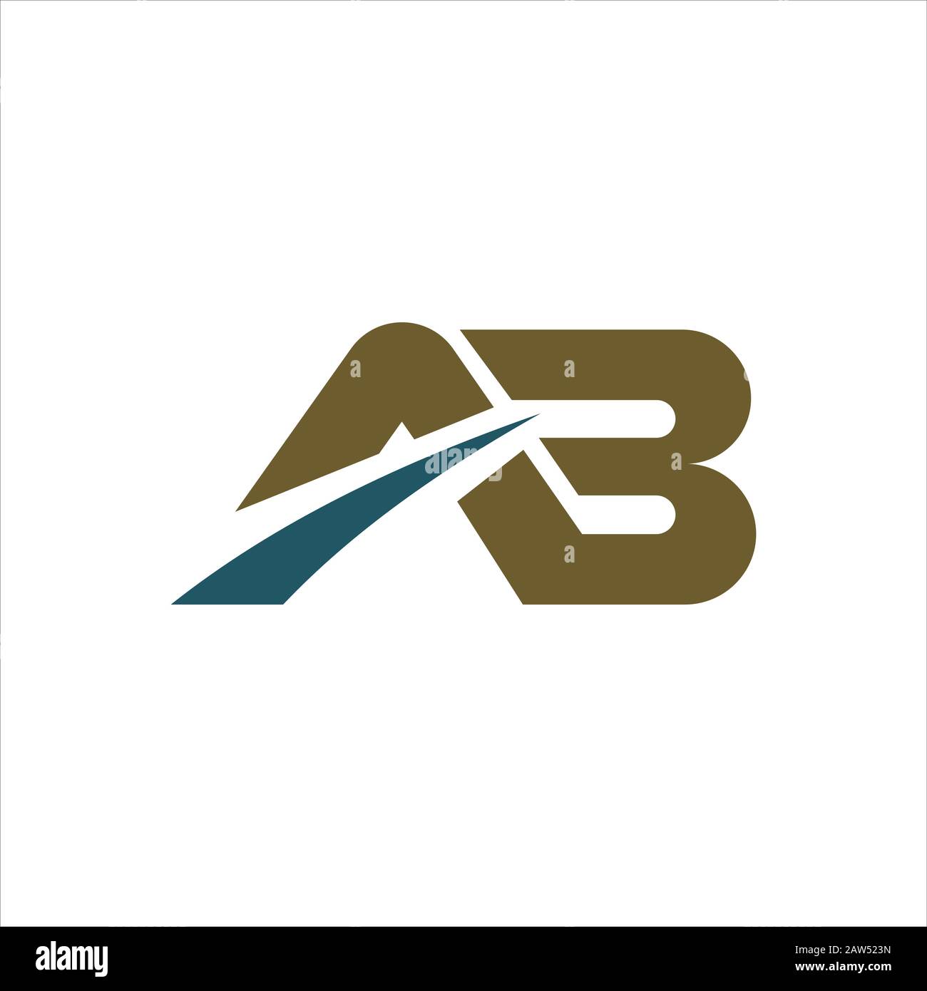 Initial letter ab or ba logo design template Stock Vector Image & Art ...