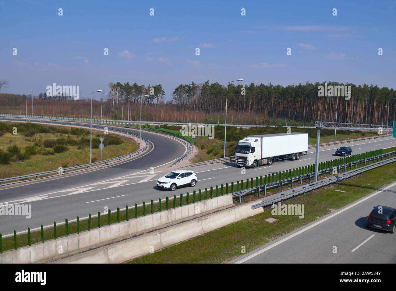 Lorry on motorway people hi-res stock photography and images - Alamy