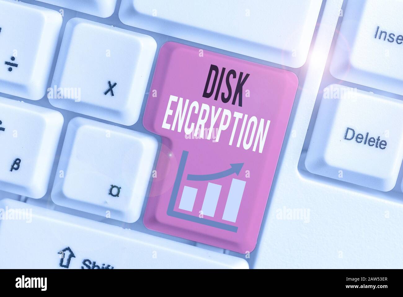Word writing text Disk Encryption. Business photo showcasing the security mechanism used to ...