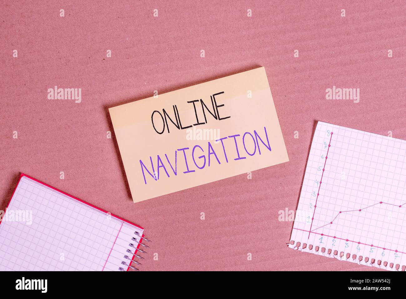 Writing note showing Online Navigation. Business concept for navigating ...
