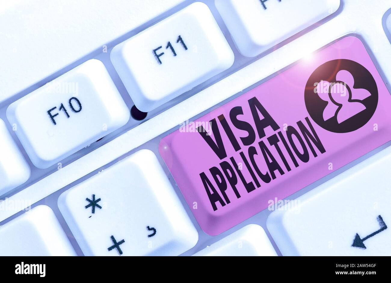 Writing Note Showing Visa Application Business Concept For An Process Of Getting An Entry