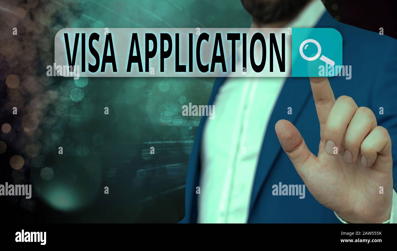 Handwriting text Visa Application. Conceptual photo an process of ...