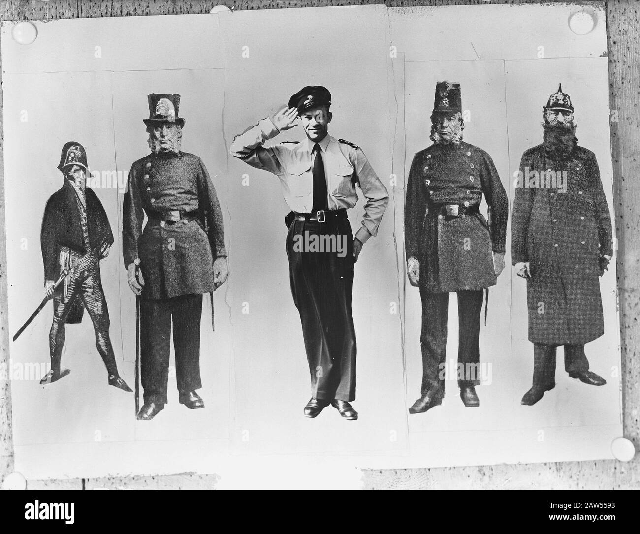 Police in summer uniform with old uniform transfer Date: May 12, 1954 ...