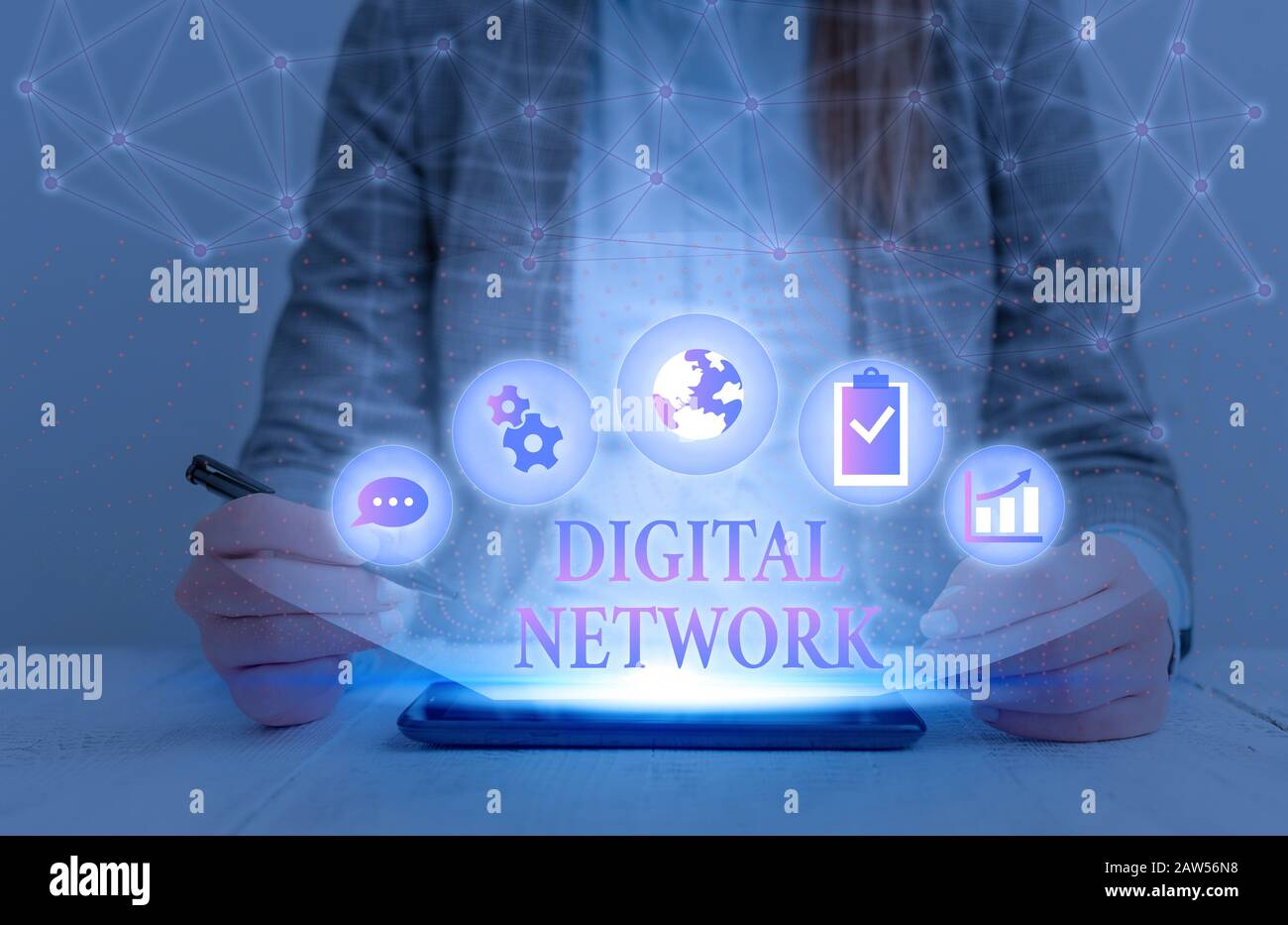 Handwriting text writing Digital Network. Conceptual photo network ...