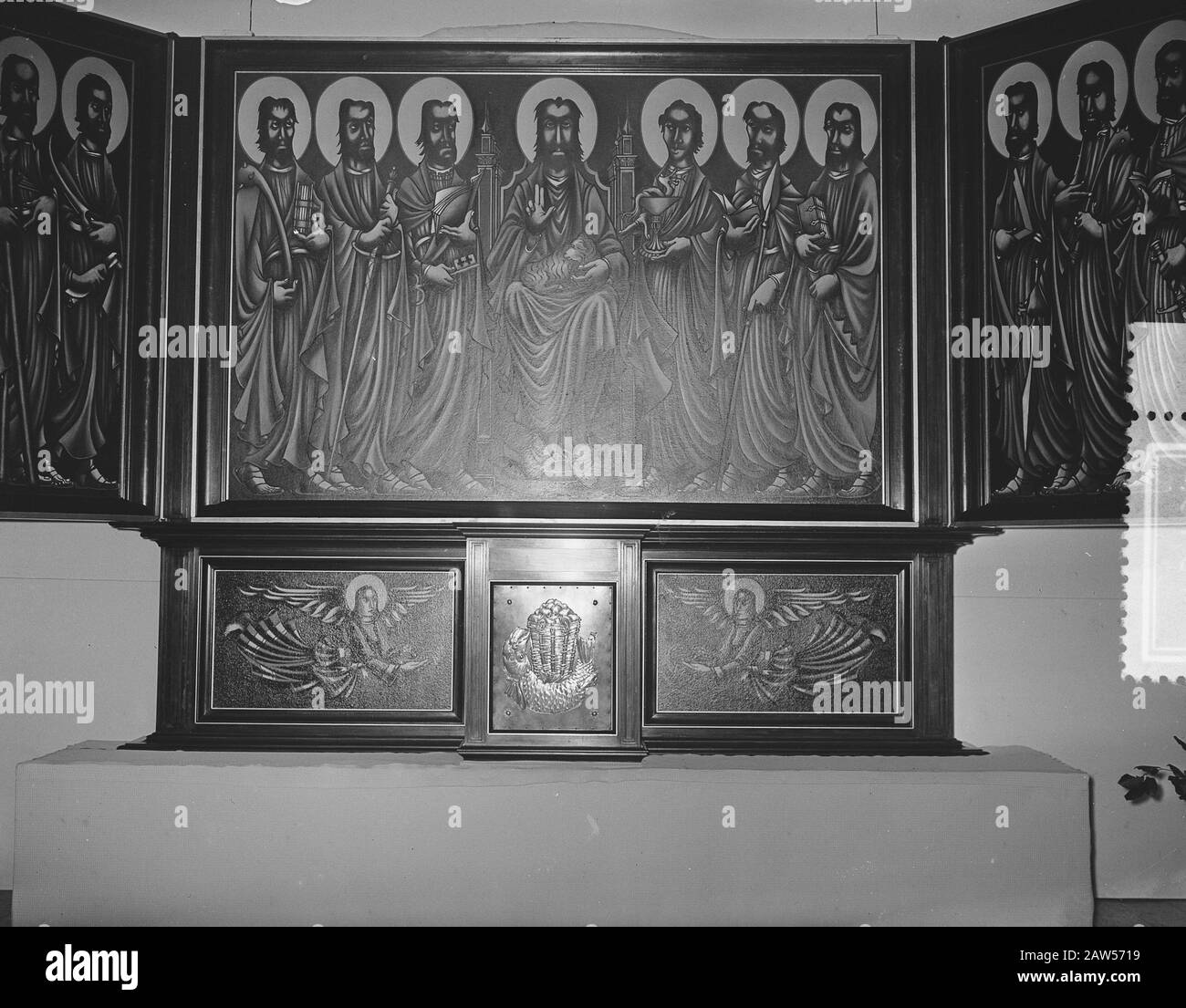 Church triptych Black and White Stock Photos & Images - Alamy