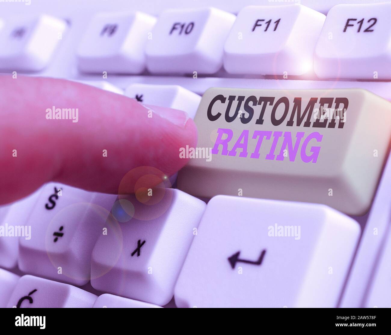 Writing note showing Customer Rating. Business concept for gauge the ...
