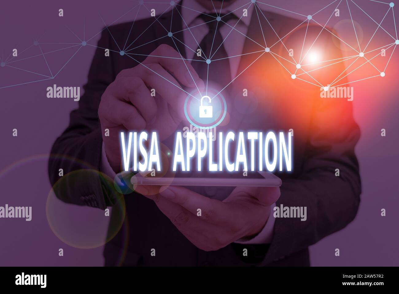 Handwriting text writing Visa Application. Conceptual photo an process ...