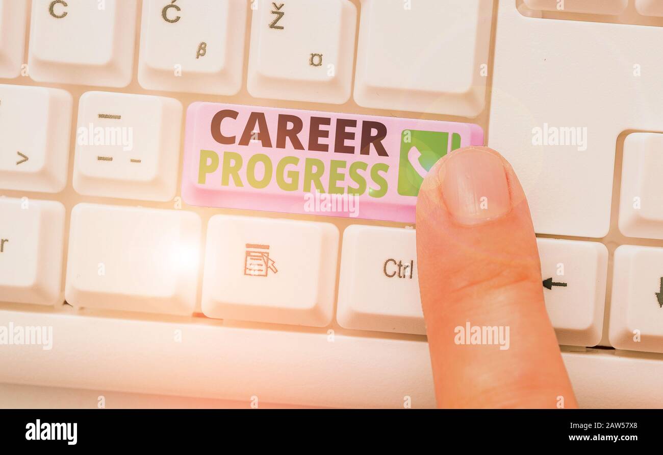 Conceptual hand writing showing Career Progress. Concept meaning ...