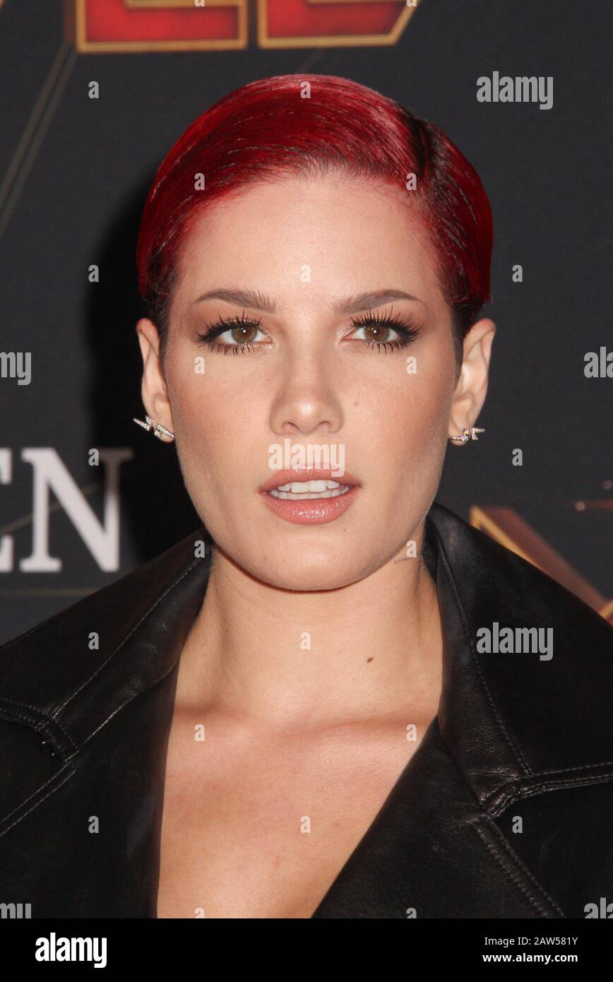 Hollywood, CA, USA. Halsey at Marvel Studios "Captain Marvel" World ...