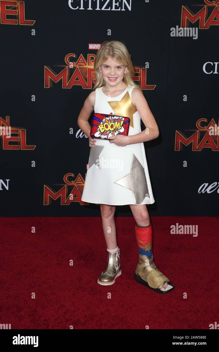 Hollywood, CA, USA. London Fuller at Marvel Studios "Captain Marvel ...