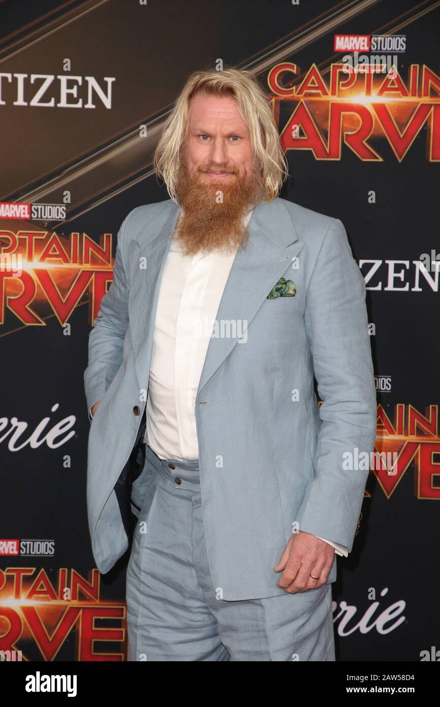 Hollywood, CA, USA. Rune Temte at Marvel Studios "Captain Marvel" World ...