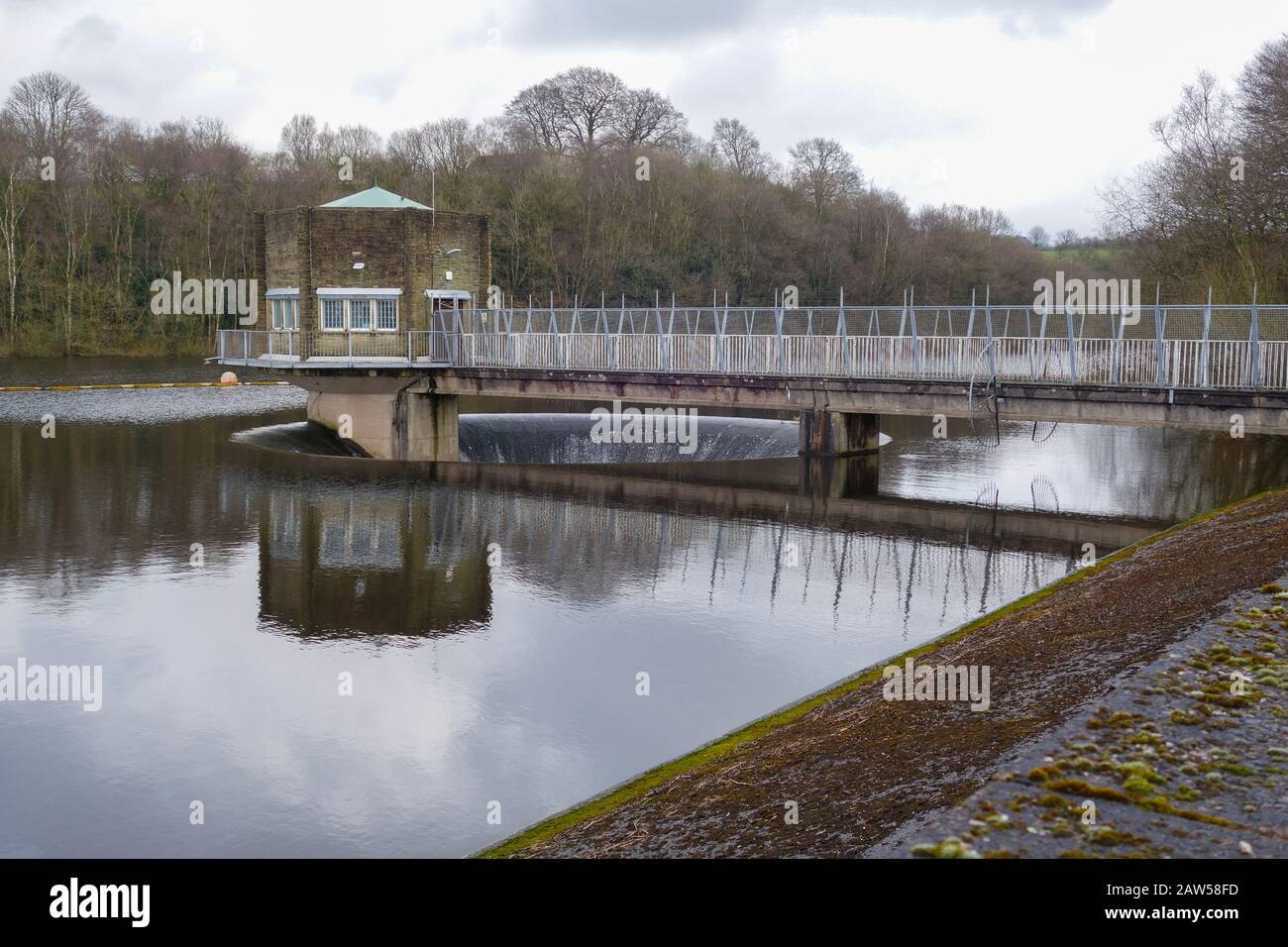 The overflow at Tittesworth reservoir, Meerbrook, Leek, Staffordshire ...