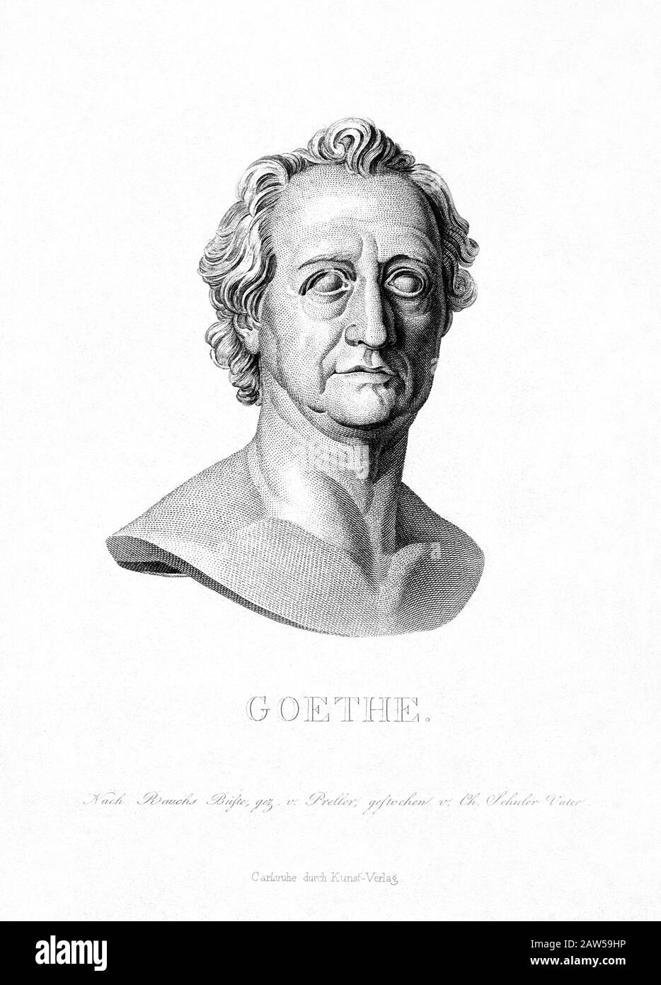 Portrait johann wolfgang von goethe german poet Black and White Stock ...