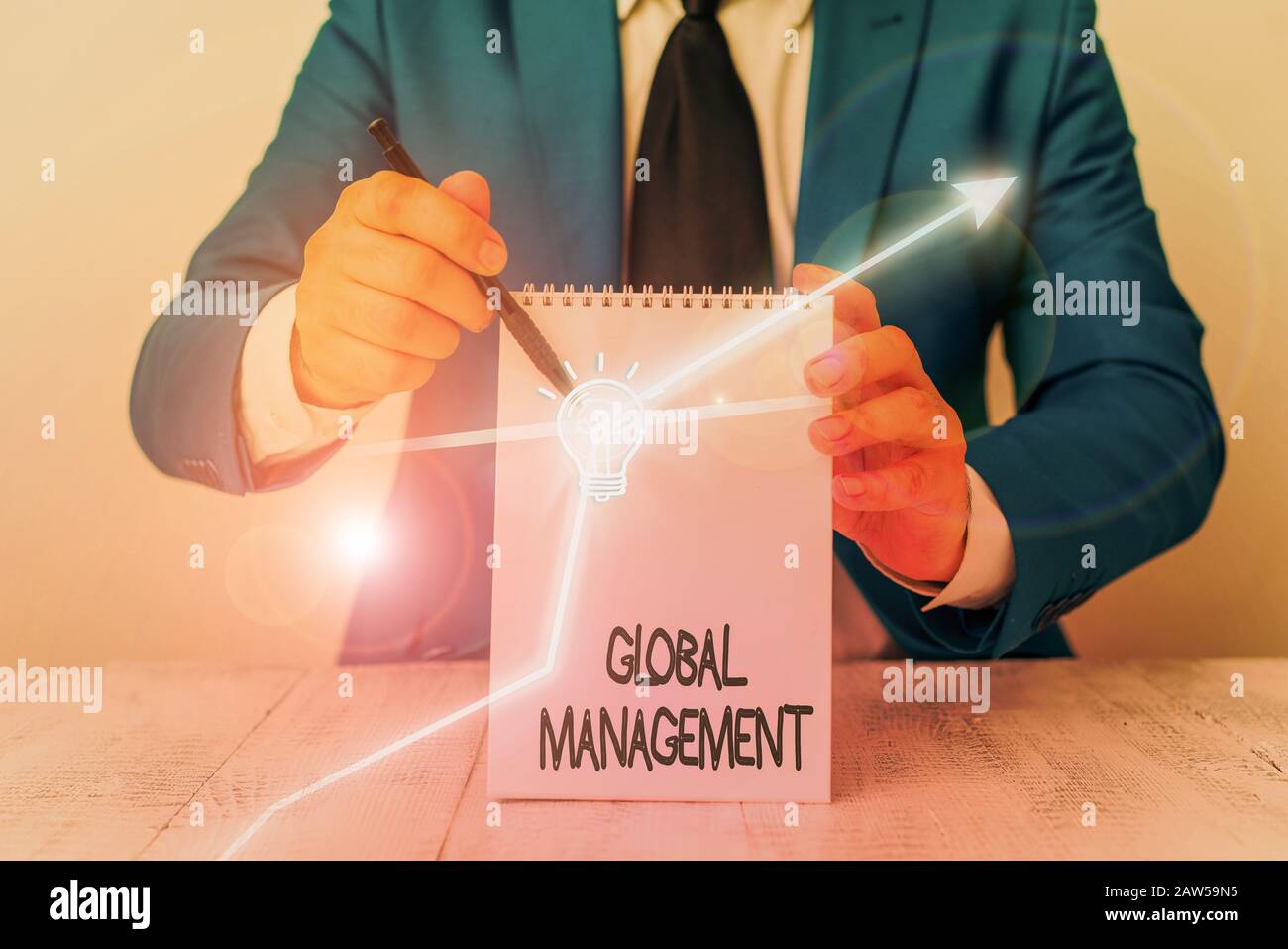 Conceptual hand writing showing Global Management. Concept meaning way ...