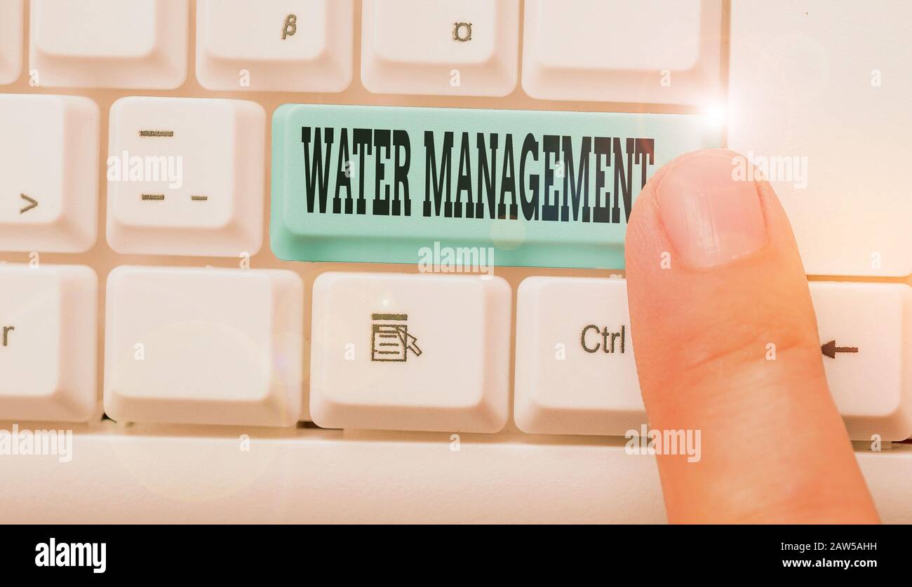 Text sign showing Water Management. Business photo text optimum use of ...
