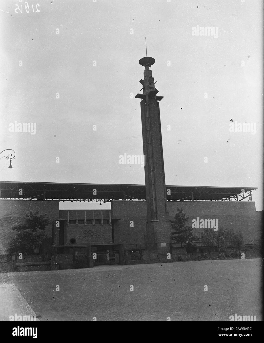 Marathon Tower of the Olympic Stadium in Amsterdam Date: May 23, 1947 ...