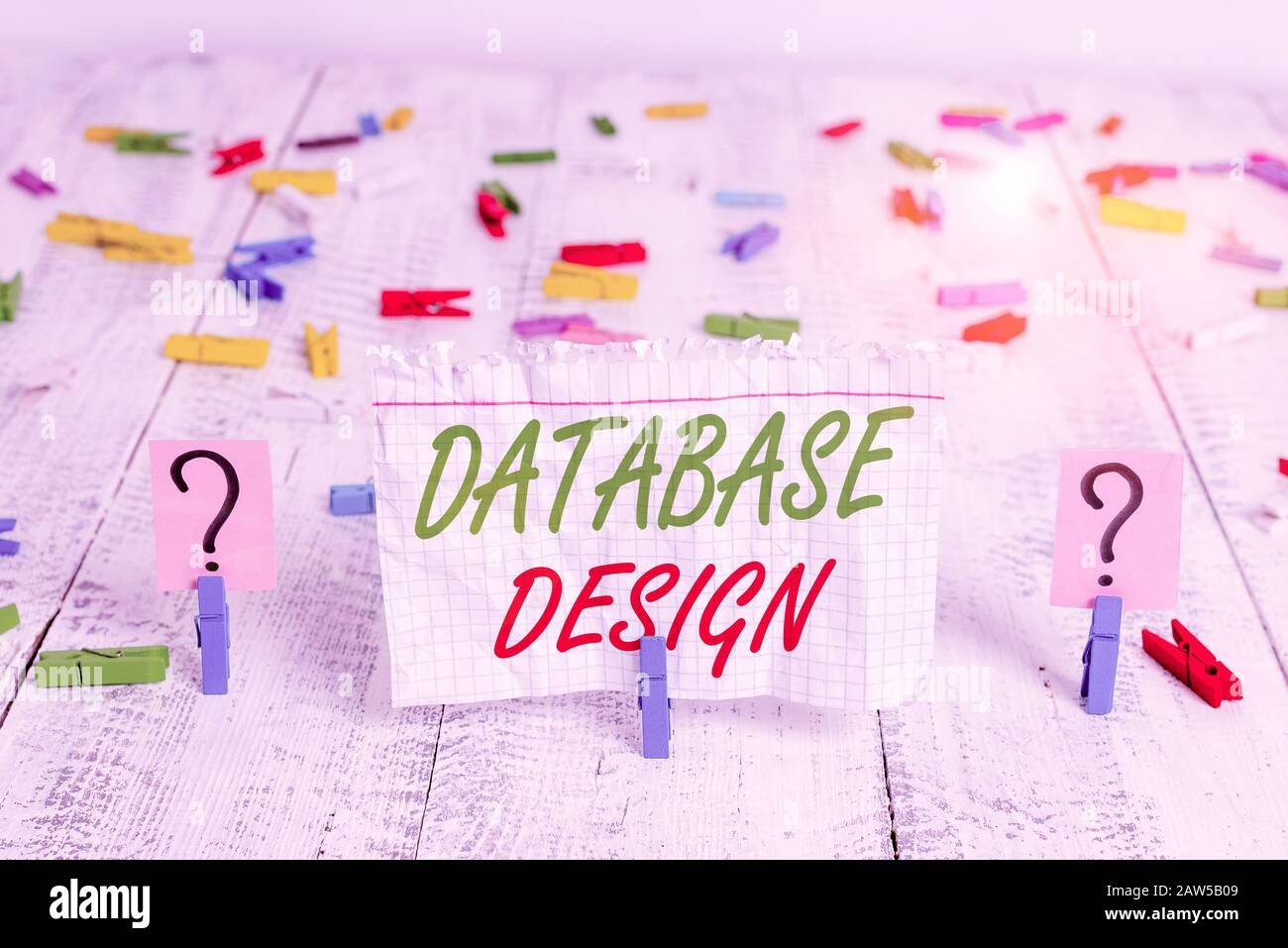 Writing Note Showing Database Design Business Concept For Organisation
