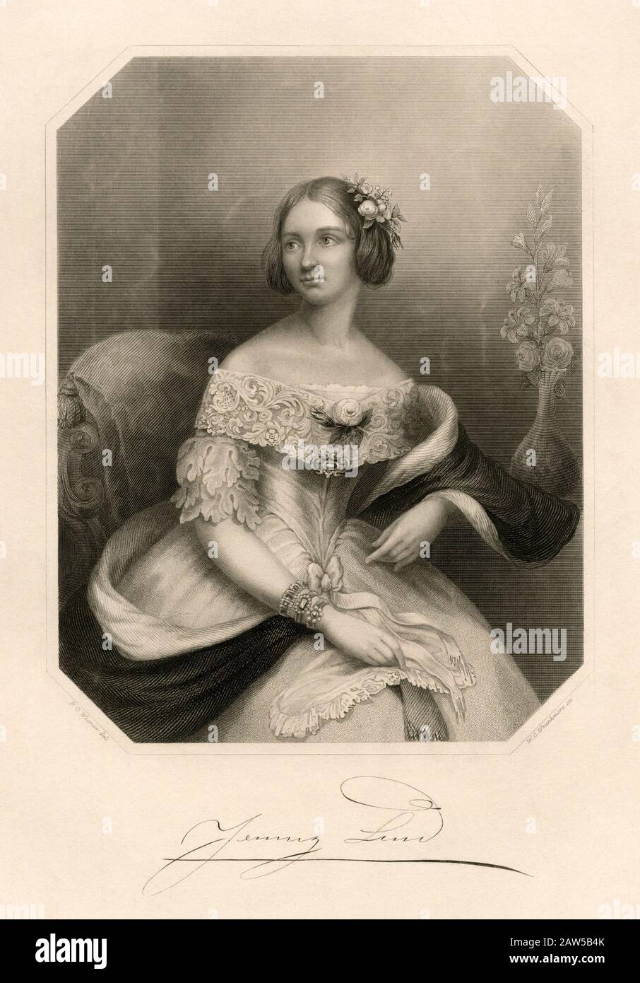 1850 , USA : The most celebrated swedish singer soprano JENNY LIND ...