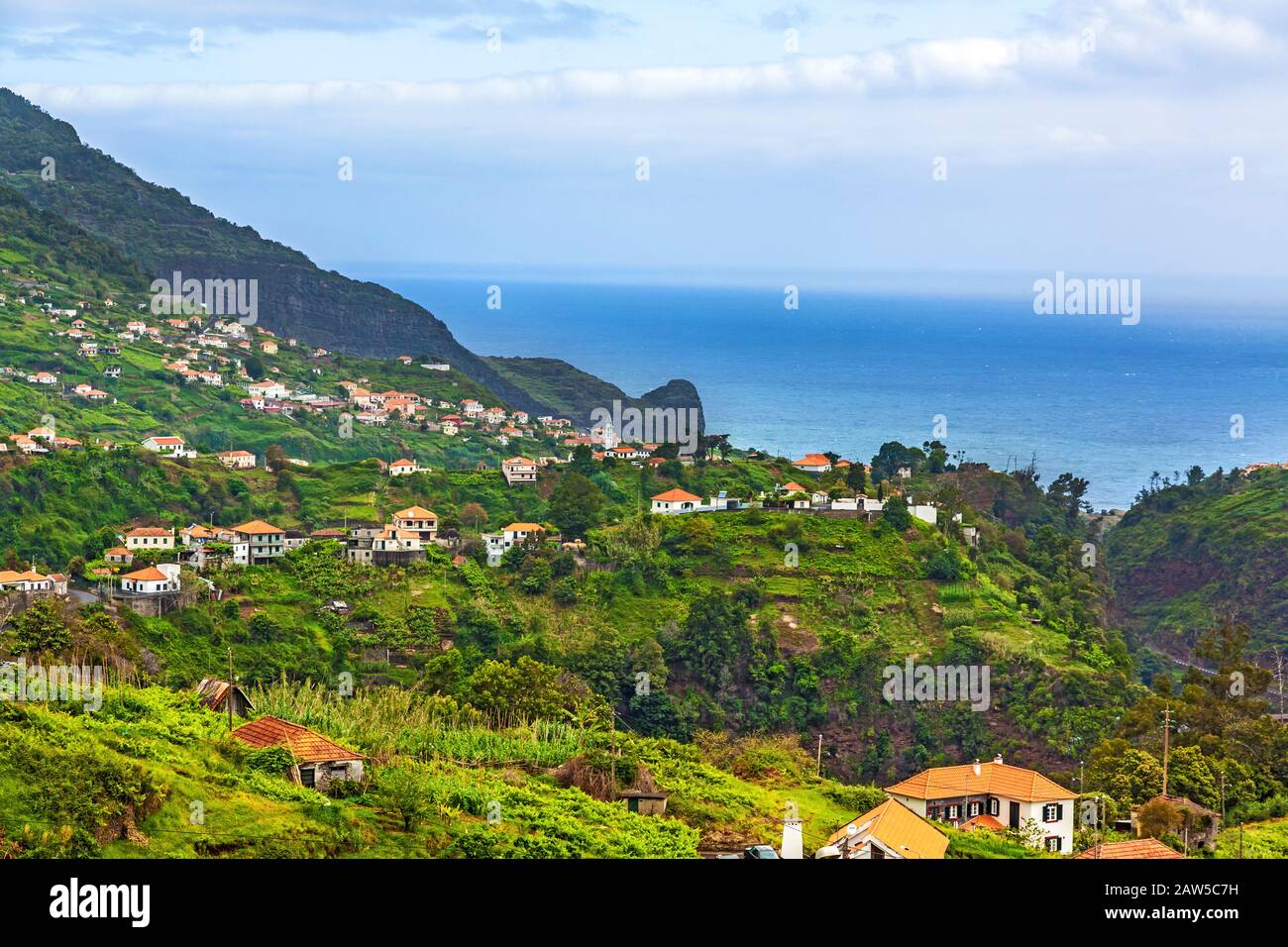 Madeiran landscape near Faial and Porto da Cruz Stock Photo - Alamy