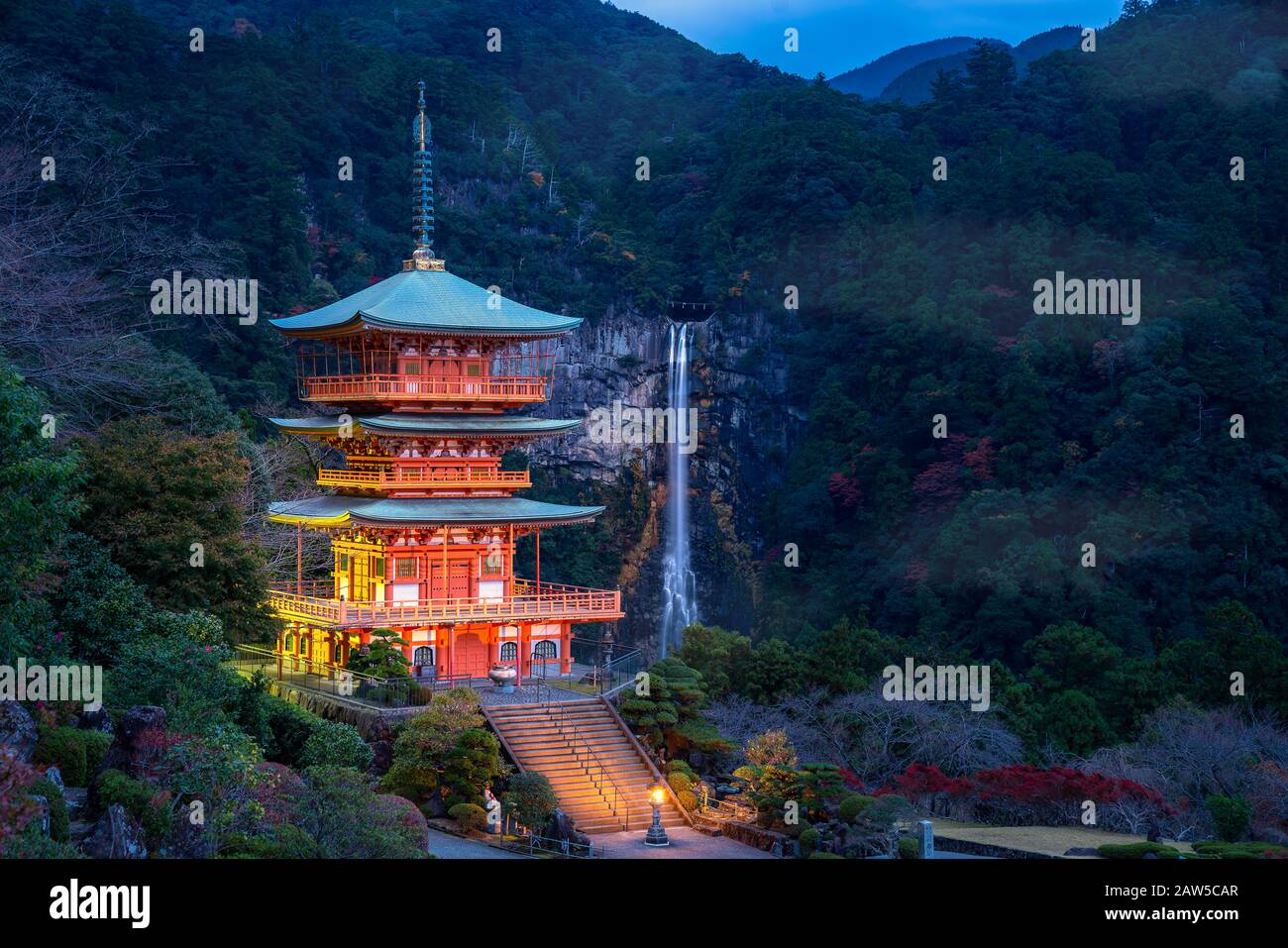 Seigantoji Pagoda in Kumano nachi taisha shrine temple with Nachi ...