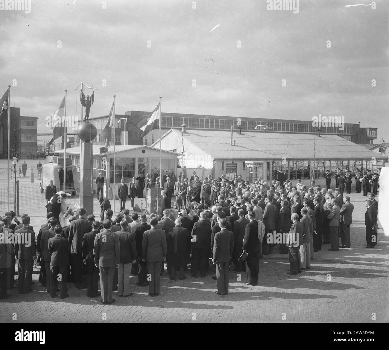 Unveiling of monument at Schiphol the first flight to the Dutch East ...