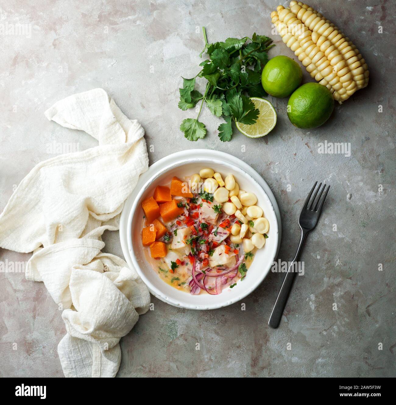 cebiche, ceviche, latin america meal, peruvian marinated fish Stock ...