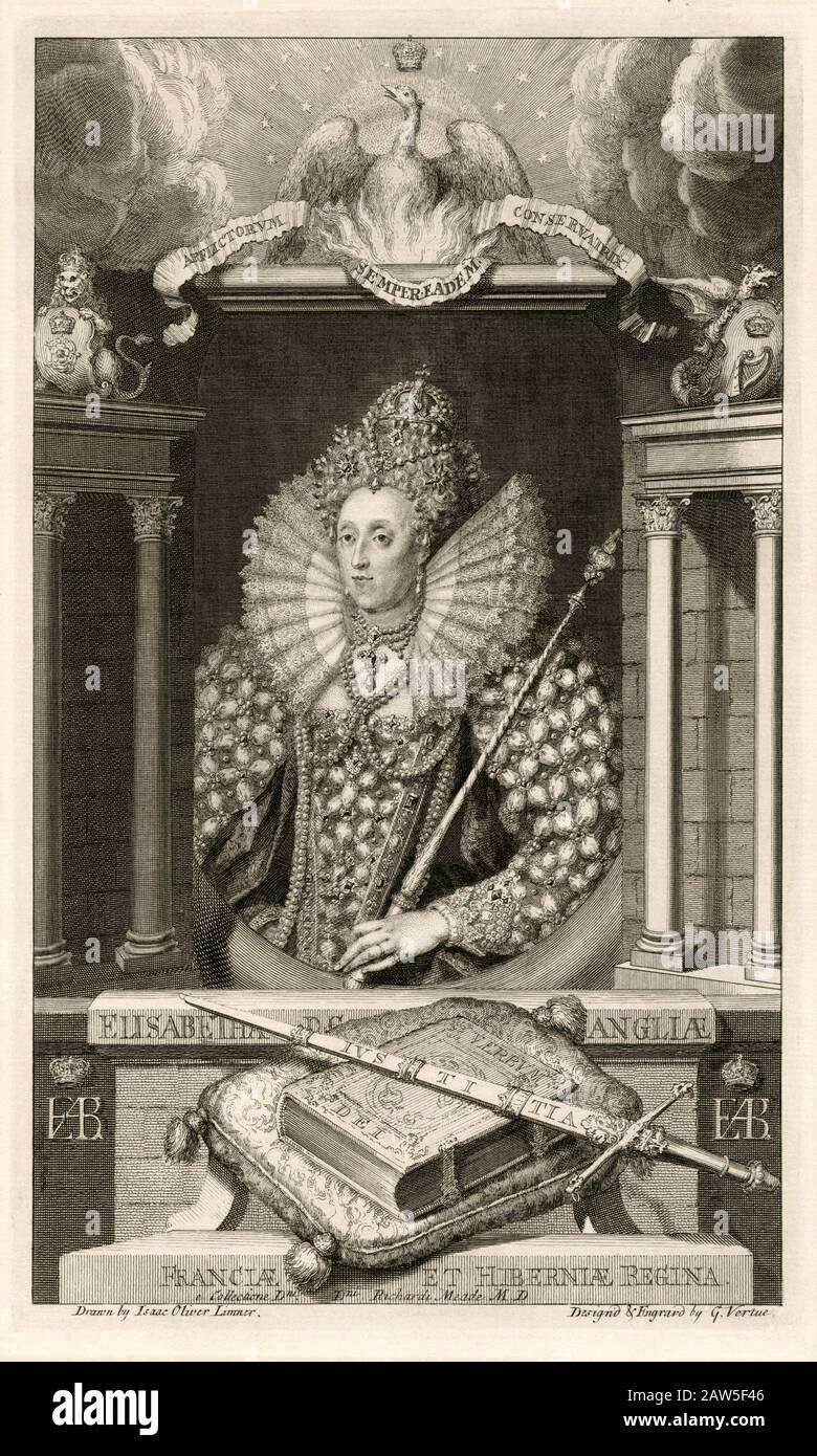 1590 ca , GREAT BRITAIN : The Queen ELIZABETH I ( 1533 - 1603 ) of ...