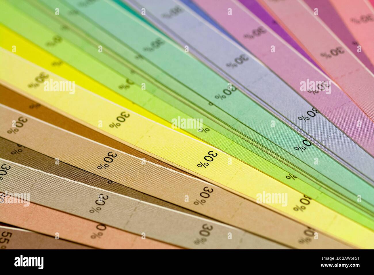 Color print of pantone statistics offset scale Stock Photo - Alamy