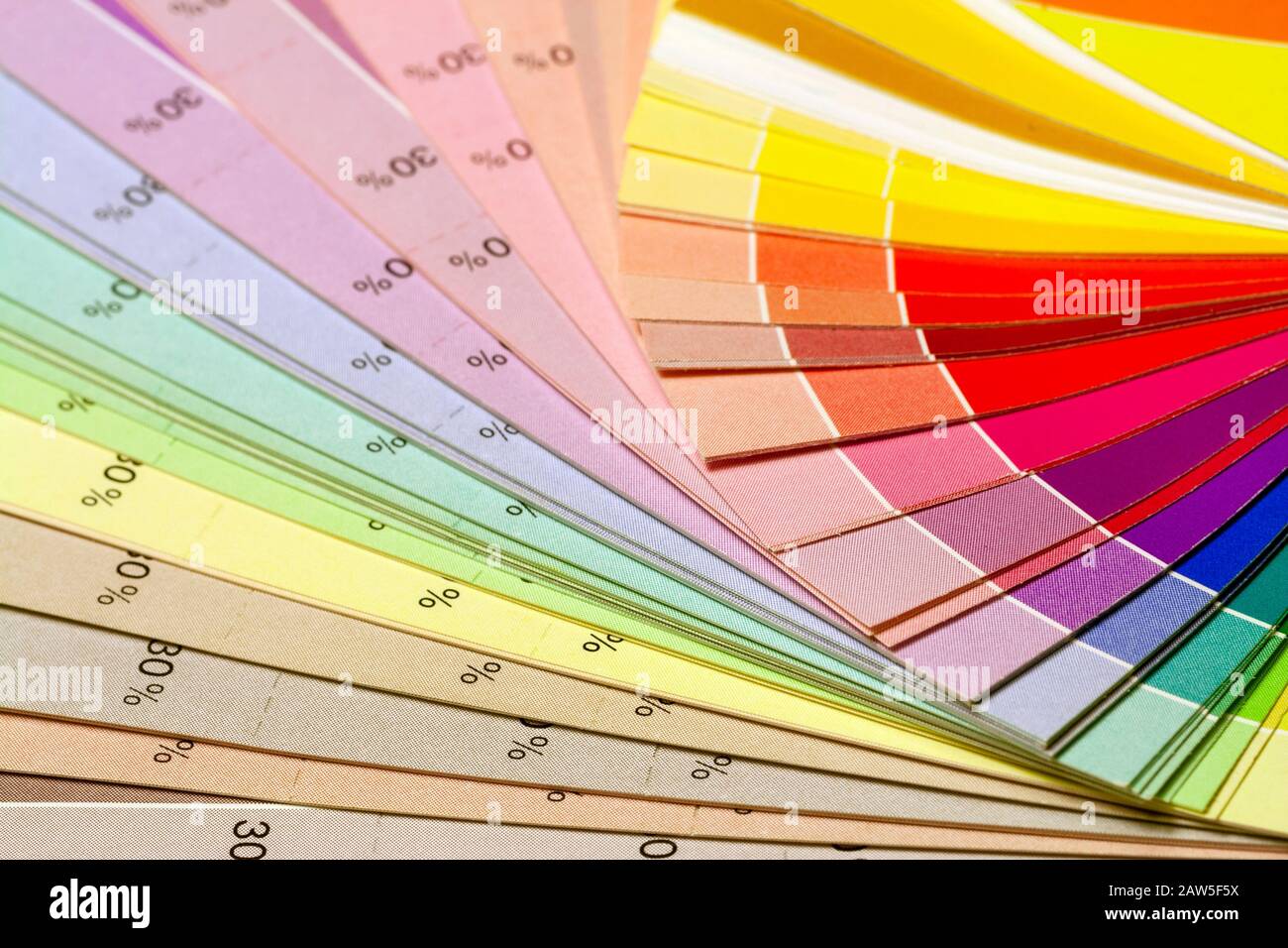 Color print of pantone statistics offset scale Stock Photo - Alamy
