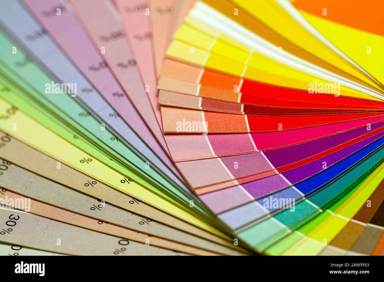 Color print of pantone statistics offset scale Stock Photo - Alamy