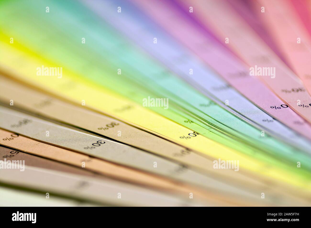 Color print of pantone statistics offset scale Stock Photo - Alamy