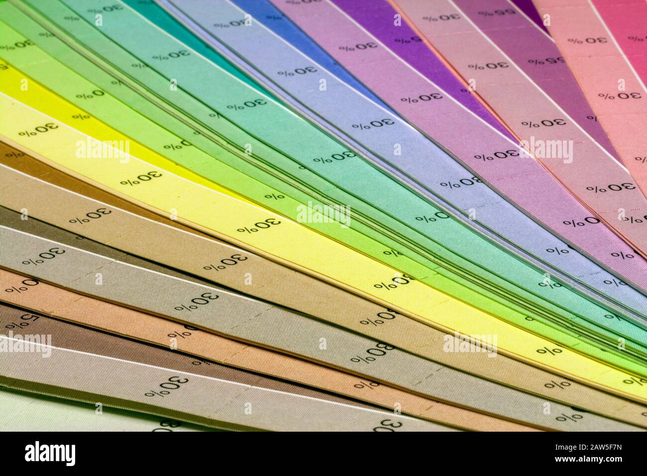 Color print of pantone statistics offset scale Stock Photo - Alamy