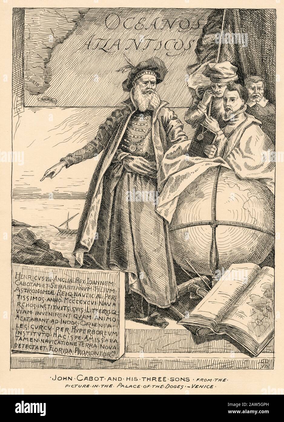 1900 ca, USA : The italian Genoese navigator and explorer John Cabot ...